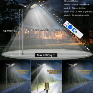 JAYNLT 6000W Solar Street Lights and 8500W Solar Street Lights for Driveway,Yard