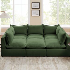 VANOMi Modular Sectional Sofa, 6 Seater Sleeper Sectional Sofa Modular Sectional Couch for Living Room