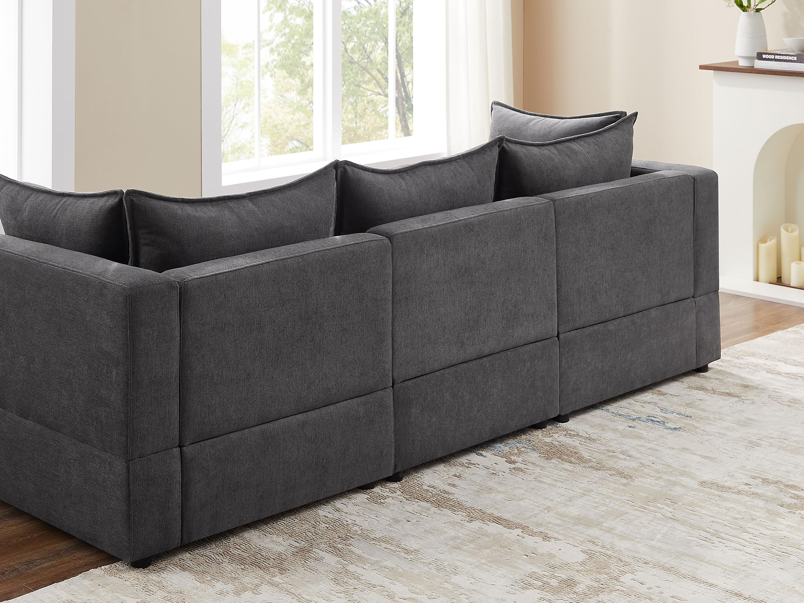 VANOMi Modular Sectional Sofa, 8 Seater Sleeper Sectional Sofa Modular Sectional Couch for Living Room