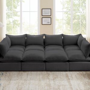 VANOMi Modular Sectional Sofa, 8 Seater Sleeper Sectional Sofa Modular Sectional Couch for Living Room