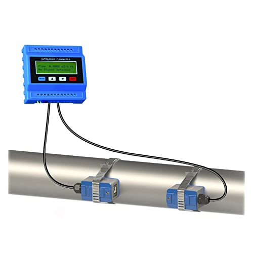 Ultrasonic Flow Meter TUF-2000M Water Flow Meter TS-2(DN15~DN100) TM-1 TL-1-HT(-30~160℃) High-Tem Ultrasonic Module Sensor Digital Liquid Flowmeter Sensor Transducer Accessories(Color:Host TS-2-HT TM-