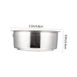 Mikinona Lock Filter Espresso Concentrate Coffee Filter Cup Basket Espresso Filter Basket Tea Strainer Coffee Powder Strainer Coffee Concentrate Coffee Grinder Filter Silver Stainless Steel