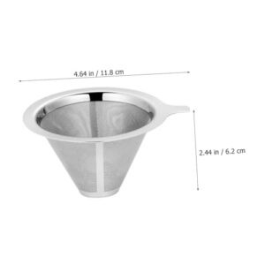 FELTECHELECTR Coffee Filter Tea Net Drip Coffee Maker Cone Espresso Filter Coffee Machine Filter Meshes Pot Home Coffee Mesh Infuser Filter Mesh Strainer Strainers Stainless Steel