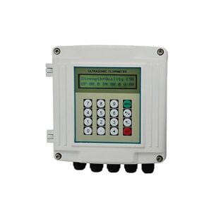 flow control meter tuf-2000s clamp on type liquid water flow meters, rate fixed wall-mount clip-on digital ultrasonic flowmeter used in petroleum,food, etc. (color : host and ts-2-ht, siz