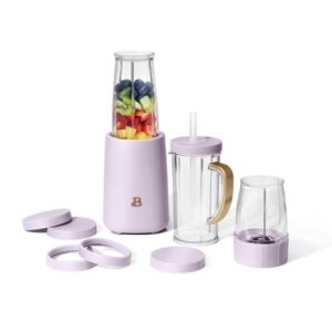 beautiful personal blender set with 12 pieces, 240 w, (lavender) by drew barrymore