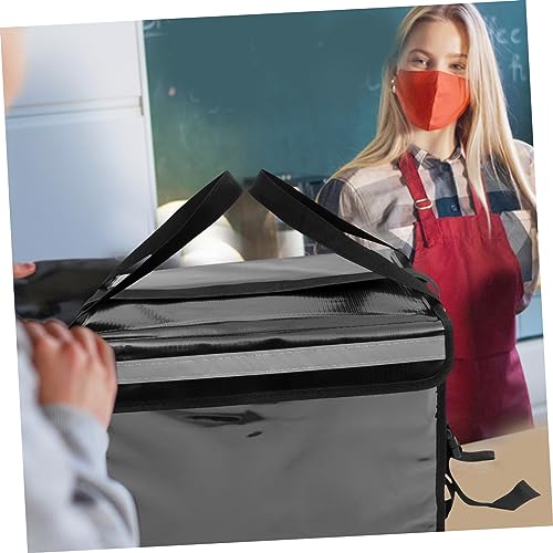 VINTORKY Box Insulated Bag Insulated Cooler Bag Thermal Bag for Food Cooler Bags Insulated Thermal Food Insulated Shopping Tote Drink Food Warming Heated Bags Food Bag Nylon Cloth Black