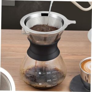 FELTECHELECTR Coffee Filter Tea Net Drip Coffee Maker Cone Espresso Filter Coffee Machine Filter Meshes Pot Home Coffee Mesh Infuser Filter Mesh Strainer Strainers Stainless Steel