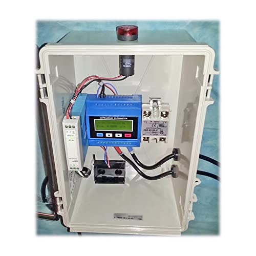 Ultrasonic Flow Meter TUF-2000M Water Flow Meter TS-2(DN15~DN100) TM-1 TL-1-HT(-30~160℃) High-Tem Ultrasonic Module Sensor Digital Liquid Flowmeter Sensor Transducer Accessories(Color:Host TS-2-HT TM-