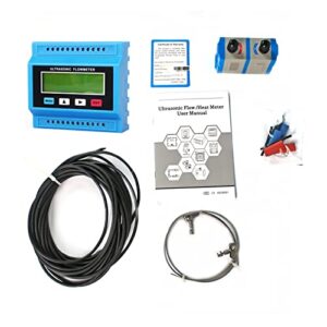 Ultrasonic Flow Meter TUF-2000M Water Flow Meter TS-2(DN15~DN100) TM-1 TL-1-HT(-30~160℃) High-Tem Ultrasonic Module Sensor Digital Liquid Flowmeter Sensor Transducer Accessories(Color:Host TS-2-HT TM-