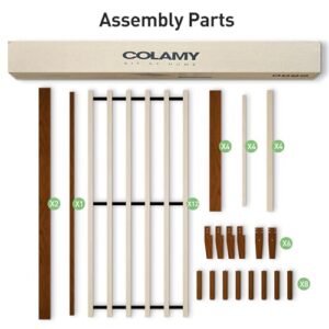 COLAMY 12 Inch Wood Platform Bed Frame，Sturdy Queen Size Bed Frame with Wood Slat Support, No Box Spring Needed, Easy Assembly, Espresso