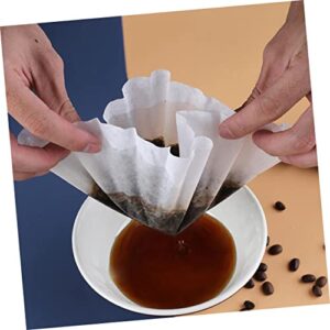 CIYODO 100 Sheets American Coffee Filter Paper Milk Strainer Machine Espresso Coffee Maker Filter Tea Strainer Loose Tea Filter Cold Brew Coffee Cup Filter Paper Drink White