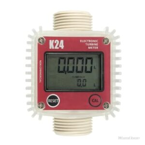 flow meter k24 digital fuel flow meter gau voor chemicaliën vloeibare water ultrasone oil flow meter high stability and convenient operation (color : rojo, size : a)