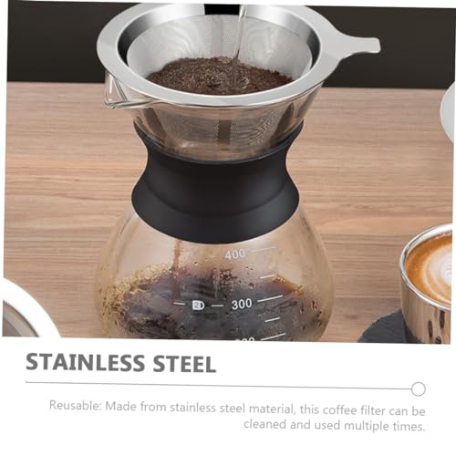 FELTECHELECTR Coffee Filter Tea Net Drip Coffee Maker Cone Espresso Filter Coffee Machine Filter Meshes Pot Home Coffee Mesh Infuser Filter Mesh Strainer Strainers Stainless Steel