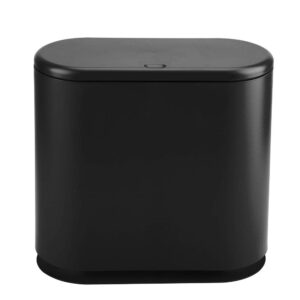 NAILPOWDER Double Layers Destop Trashbin Garbage Can Waste Classification for Office and Home Use Black