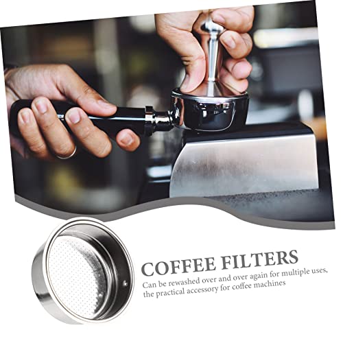 Mikinona Lock Filter Espresso Concentrate Coffee Filter Cup Basket Espresso Filter Basket Tea Strainer Coffee Powder Strainer Coffee Concentrate Coffee Grinder Filter Silver Stainless Steel