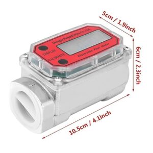 Flow Control Meter 1 Digital Flow Meter,Gas Oil Fuel Flowmeter,Pump Flow Meter Fuel Flow Meter,High Accuracy,for Kerosene, Gasoline Used in Petroleum,Food, Etc. (Color : Accessory 2, Siz