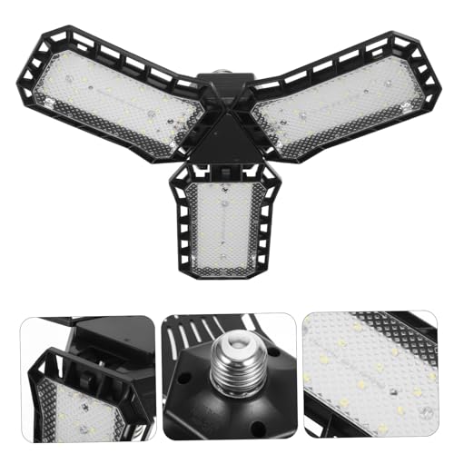 WHAMVOX LED Garage Ceiling Lights LED Workshop Lights Outdoor Garage Lights Garage Night Light Garage LED Lighting LED Ceiling Lights Ceiling Lamp with Adjustable Black