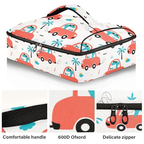 Kcldeci Insulated Thermal Food Carrier Insulated Casserole Carrier for Hot or Cold Food,Driver Shark Insulated Tote Bag for Potluck Cookouts Parties Picnic,Lasagna Lugger