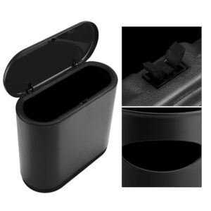 NAILPOWDER Double Layers Destop Trashbin Garbage Can Waste Classification for Office and Home Use Black