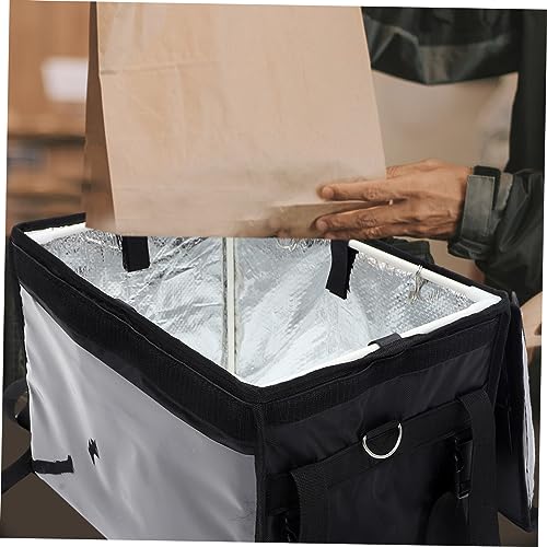 VINTORKY Box Insulated Bag Insulated Cooler Bag Thermal Bag for Food Cooler Bags Insulated Thermal Food Insulated Shopping Tote Drink Food Warming Heated Bags Food Bag Nylon Cloth Black