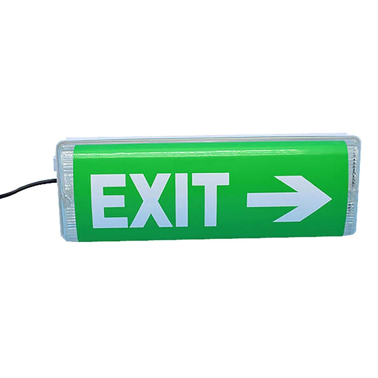 HEQIM Emergency Exit Indicator, Safety Evacuation Exit Sign with High Bright LED Light Source and Battery Backup, Safety Appearance and Durable Material