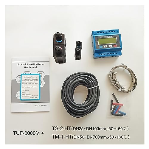 Flow Control Meter TUF-2000M Ultrasonic Water Flow Meter, TS-2/TM-1/TL-1 Transducer Digital Liquid Flowmeter Used for Metal Or PVC Plastic Pipe Used in Petroleum,Food, Etc. (Color : Host T