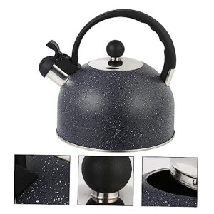 PRETYZOOM Pot Water Heating Kettle Cordless Tea Kettle Whistle Kettle Boiling Water Kettle Whistling Water Kettle Cups Oven Espresso Machines for Home Boil Water Kettle Stainless Steel Black