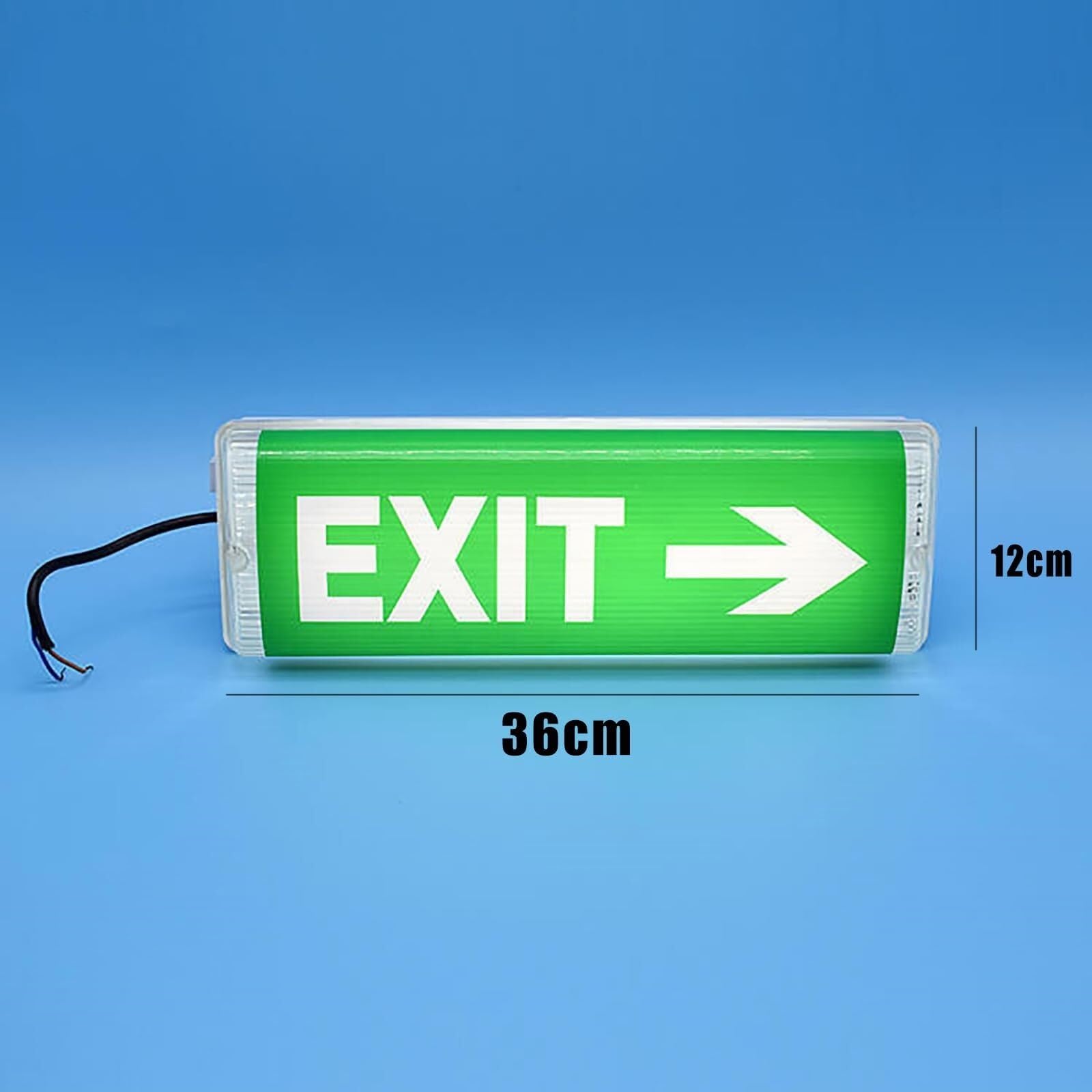 HEQIM Emergency Exit Indicator, Safety Evacuation Exit Sign with High Bright LED Light Source and Battery Backup, Safety Appearance and Durable Material