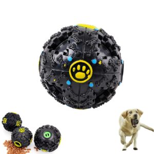 naturry pawcia giggle ball, pawcia giggle sound dog ball, pawcia giggle sound ball, squeaky wobble giggle sound dogs pet teeth cleaning indestructible dog toy (black, m-3.54in)