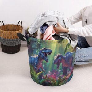 Custom Name Laundry Hamper Personalized Dirty Clothes Storage Basket with Handles Customized Name Circular Hamper for Bathroom & Bedroom Ideal Gifts for Boys, Girls, Men, and Women 17.3 x 17.3 in