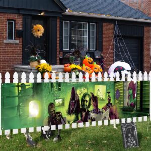 large scary creepy halloween banner for fence classic movie role horror halloween party decorations and supplies for home