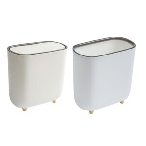 Trash Can with Lid for Bathroom Promoting Garbage Sorting in Limited Areas Garbage Bin