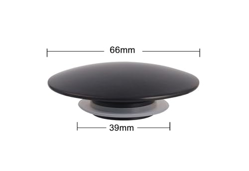 SBNPLXMN 1pc Sink Drain Plug Pop Up 66mm Bathroom Sink Push Button Matte Black Replacement Filter for Kitchen Bathroom Sink Bathtub