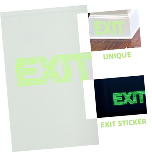 Homoyoyo 1set Export Sticker Signs Stickers Way Indicator Sticker Emergency Exit Sign Floor Guide Sticker Exit Decals Glowing Sticker Ire Exit Signage Adhesive Exit Sticker The Pet 2sheets