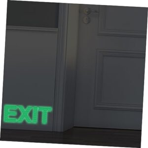 JECOMPRIS 2pcs Exit Sticker Exit Luminous Sticker Exit Photoluminescent Signs Stickers Noctilucence Exit Sign Exit Decal Exit Wall Sticker Emergency Door Exit Sign Exit Wall Decal Green