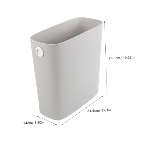 HOOTNEE Trash Can Garbage Container Bin Multipurpose Garbage Can Kitchen Trash Can Narrow Trash Can Garbage Can Trash Basket Recycling Bin Containers Touch Plastic Light Grey