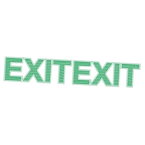 JECOMPRIS 2pcs Exit Sticker Exit Luminous Sticker Exit Photoluminescent Signs Stickers Noctilucence Exit Sign Exit Decal Exit Wall Sticker Emergency Door Exit Sign Exit Wall Decal Green