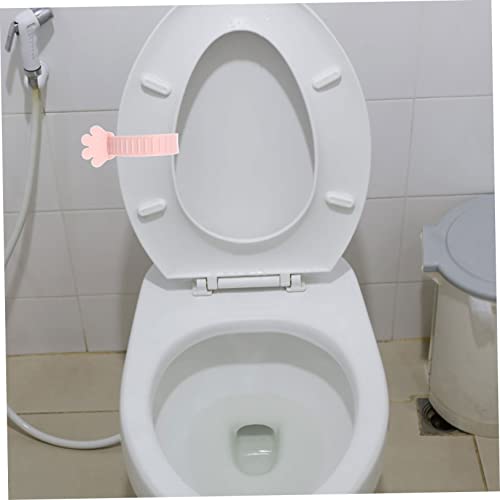 ASAKKURA 10pcs Toilet Lid Lifter Toilet Riser Seat Toilet Handle Toilet Seats Cover Toilet Seat Bidet Toilet Seat Toilet Seats Lifter Sticky Furniture Knob Toilet Seats Handle Pink