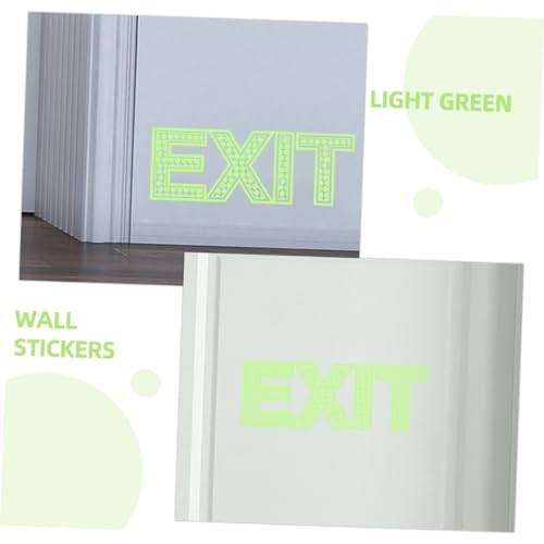 Homoyoyo 1set Export Sticker Signs Stickers Way Indicator Sticker Emergency Exit Sign Floor Guide Sticker Exit Decals Glowing Sticker Ire Exit Signage Adhesive Exit Sticker The Pet 2sheets