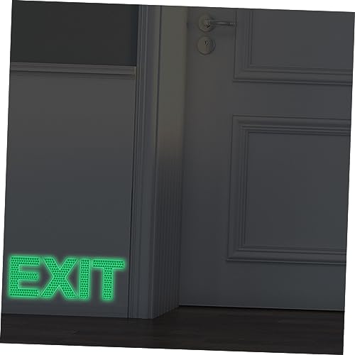 Gatuida Green Exit Luminous Sticker Exit Wall Sticker Emergency Door Exit Sign Luminous Exit Sign