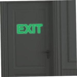 JECOMPRIS 2pcs Exit Sticker Exit Luminous Sticker Exit Photoluminescent Signs Stickers Noctilucence Exit Sign Exit Decal Exit Wall Sticker Emergency Door Exit Sign Exit Wall Decal Green