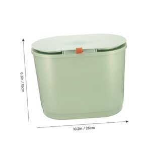 ANDRESLAD Wall Mounted Trash Can Cabinet Trash Can Door Office Trash Cans Large Trash Can Trash Cans for Kitchen Hanging Trash Can Bedroom Rubbish Bin Trash Bin Wall Mount Pp Light Green