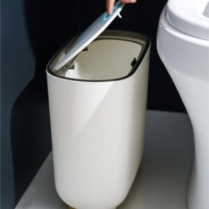 Trash Can with Lid for Bathroom Promoting Garbage Sorting in Limited Areas Garbage Bin