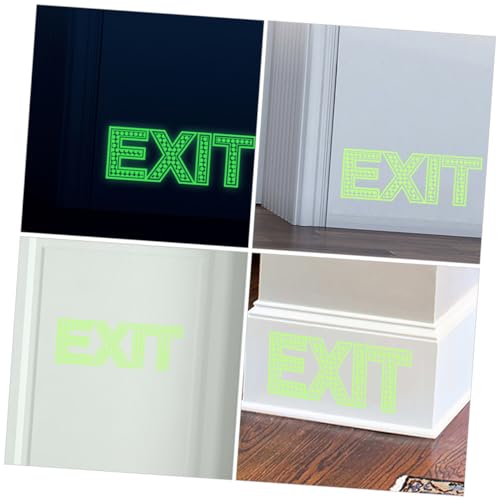 Homoyoyo 1set Export Sticker Signs Stickers Way Indicator Sticker Emergency Exit Sign Floor Guide Sticker Exit Decals Glowing Sticker Ire Exit Signage Adhesive Exit Sticker The Pet 2sheets