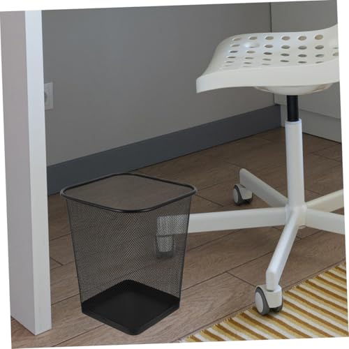 VILLFUL Square Hollow Trash Can Office Trash Cans Rubbish Bin Trash Can for Office Waste Basket Trash Cans for Office Trash Bin Dorm Trash Bucket Trash Can Office Garbage Can Bedroom Iron