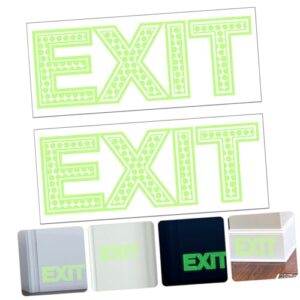 Homoyoyo 1set Export Sticker Signs Stickers Way Indicator Sticker Emergency Exit Sign Floor Guide Sticker Exit Decals Glowing Sticker Ire Exit Signage Adhesive Exit Sticker The Pet 2sheets