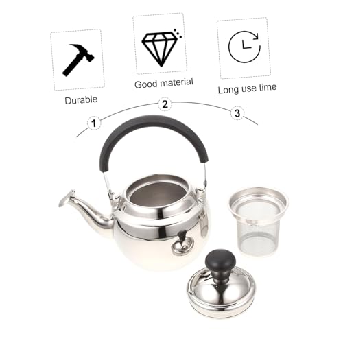 BRIGHTFUFU Stainless Steel Kettle Tea Kettle Water Boiling Kettle Espresso Machines for Home Coffee Machine Anti- Scald Water Kettle Chinese Teapot Kettle Hot Teakettle for Induction Cooker