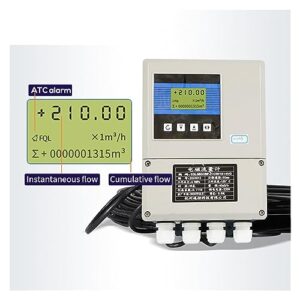 Flow Control Meter Electromagnetic Stainless Steel Flow Meter, Remote Display Magnetic Flowmeter, 4-20mA RS485 Wastewater Sewage Acid Flow Used in Petroleum,Food, Etc. (Color : DN10 SS304