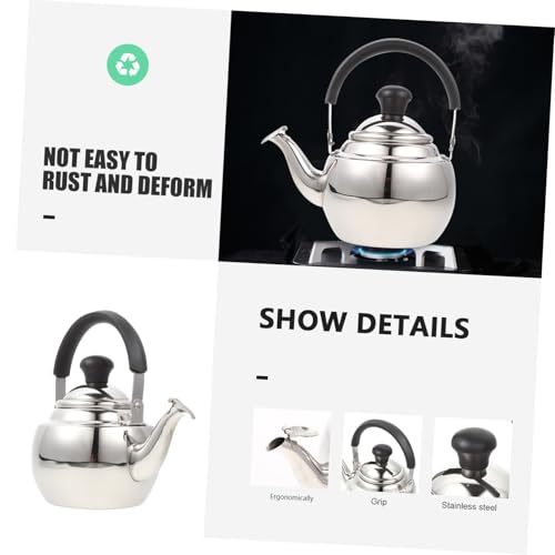 BRIGHTFUFU Stainless Steel Kettle Tea Kettle Water Boiling Kettle Espresso Machines for Home Coffee Machine Anti- Scald Water Kettle Chinese Teapot Kettle Hot Teakettle for Induction Cooker