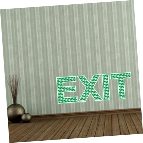 JECOMPRIS 2pcs Exit Sticker Exit Luminous Sticker Exit Photoluminescent Signs Stickers Noctilucence Exit Sign Exit Decal Exit Wall Sticker Emergency Door Exit Sign Exit Wall Decal Green